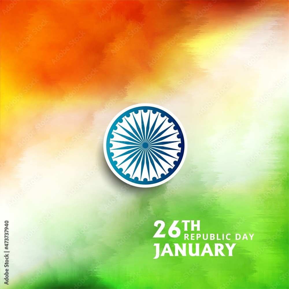 Beautiful Indian flag theme watercolor background Stock Vector | Adobe ...