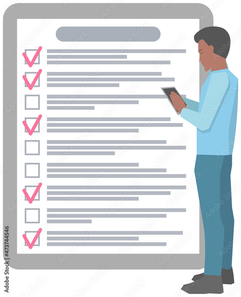 Month scheduling, to do list, time management. Businessman stands near ...