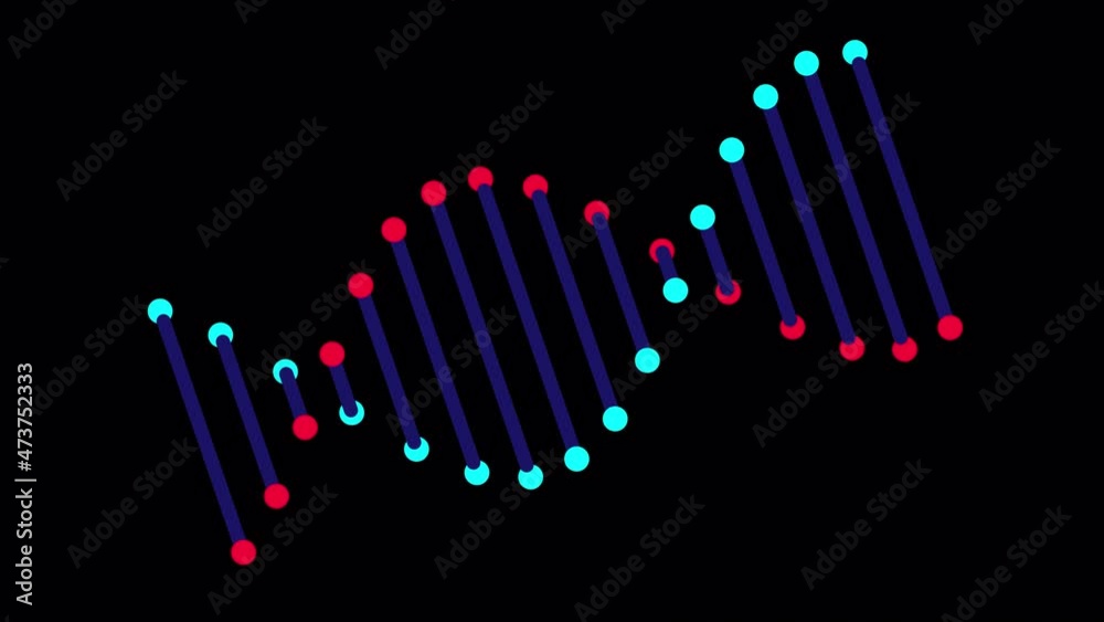 DNA vector motion with alpha channel 4k resolution.DNA loop animated ...