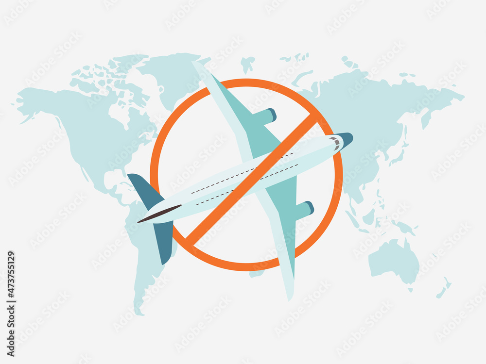 Flight change or cancellation, international flight delays. World map ...