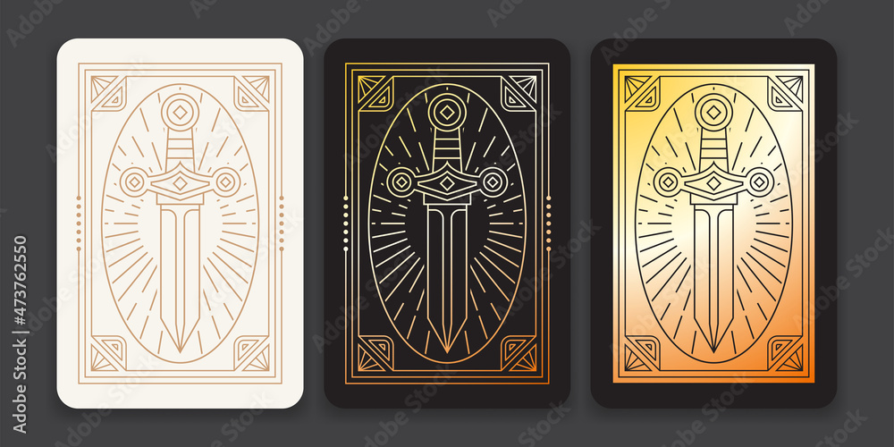 Set of Decorative Cards Frame Illustration Set Stock Vector | Adobe Stock