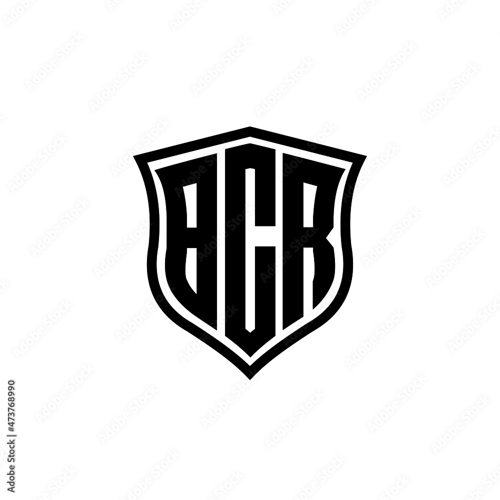BCR letter logo design with white background in illustrator, vector ...