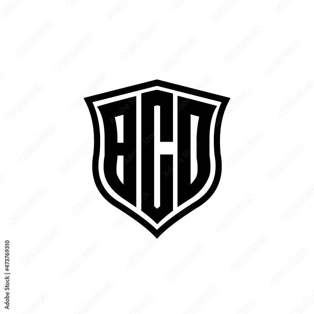 BCD letter logo design with white background in illustrator, vector ...
