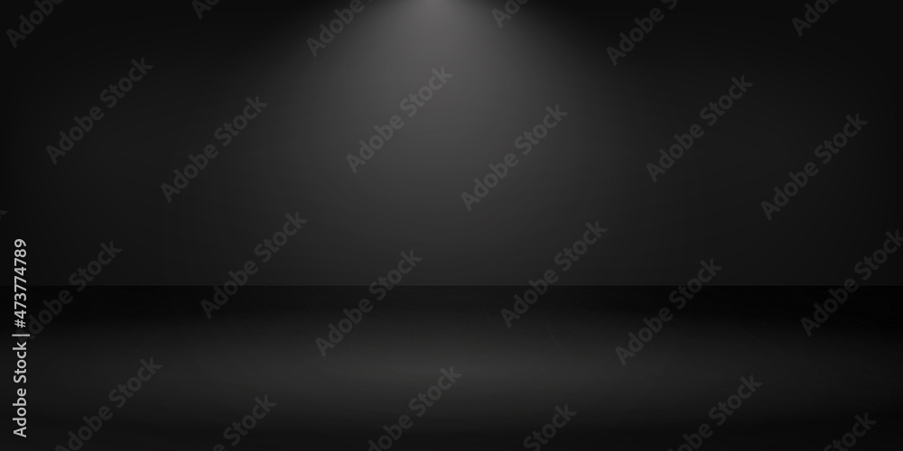 Black background with light effects. Use as montage for product display ...