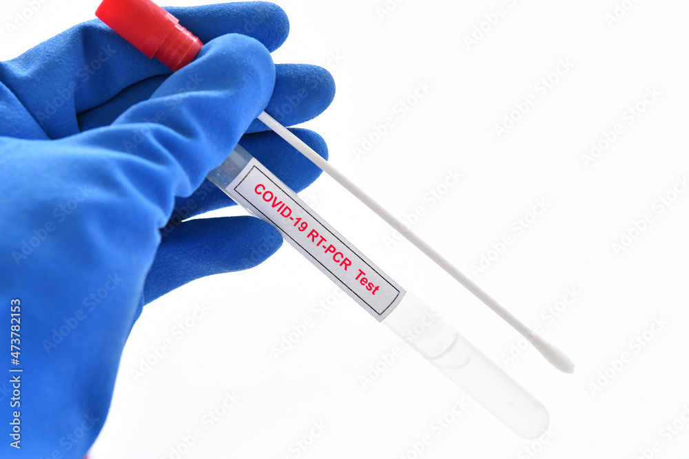 Nasopharyngeal swab from patient for COVID-19 test by using RT-PCR ...