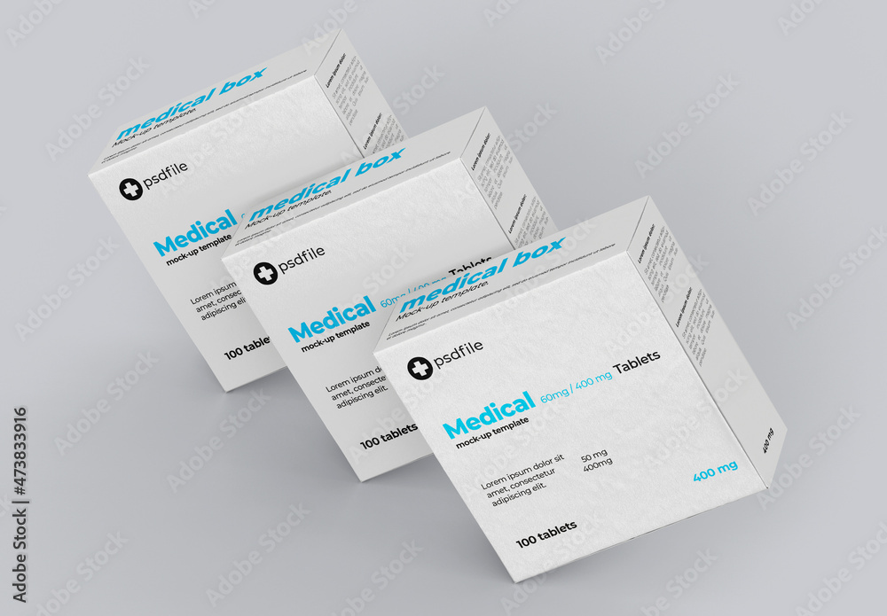 Medical Box Packaging Stock Template | Adobe Stock
