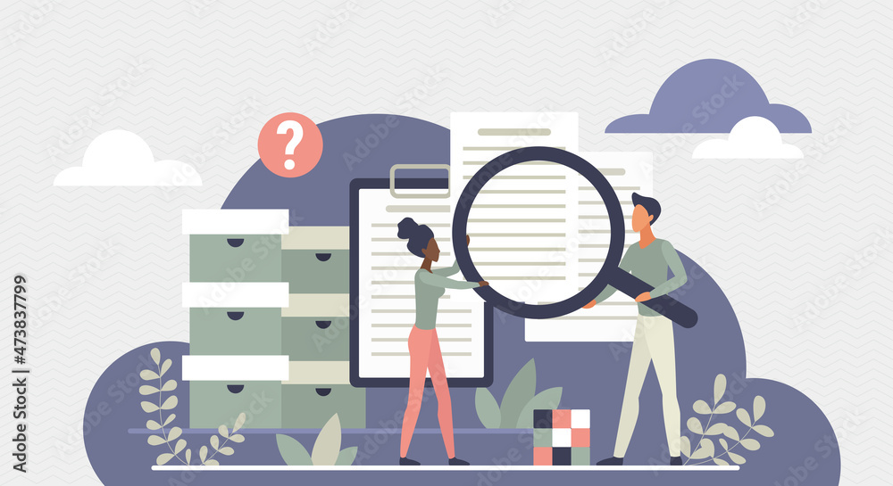 Job search of business people vector illustration. Cartoon woman and ...