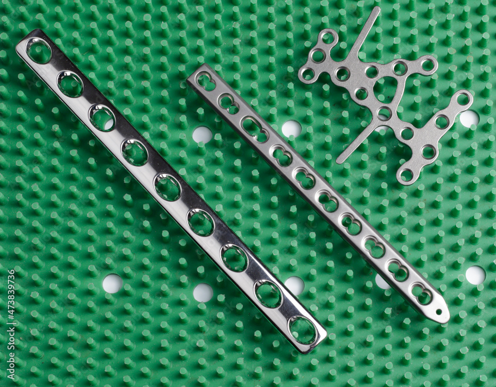 Surgical instruments in case of operation bones fractures Stock Photo ...