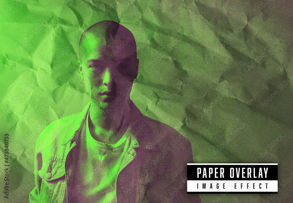 Paper Overlay Image Effect Stock Template | Adobe Stock