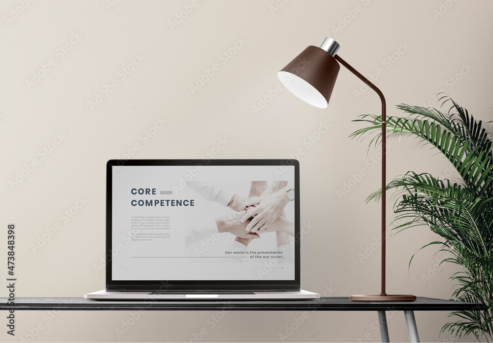 Editable Laptop Screen Mockup Stock Template | Adobe Stock