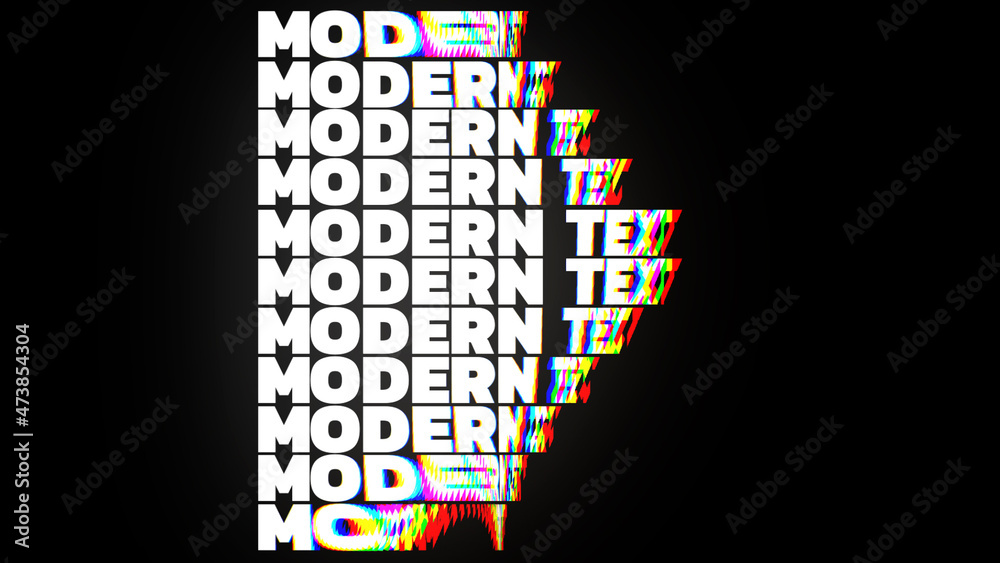 Modern RGB Glitch Text Titles Stock Template | Adobe Stock