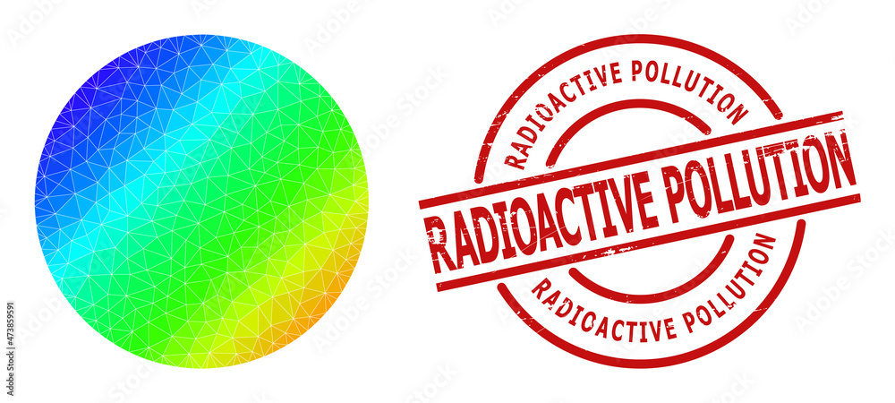 Radioactive Pollution textured seal, and low-poly spectral colored ...