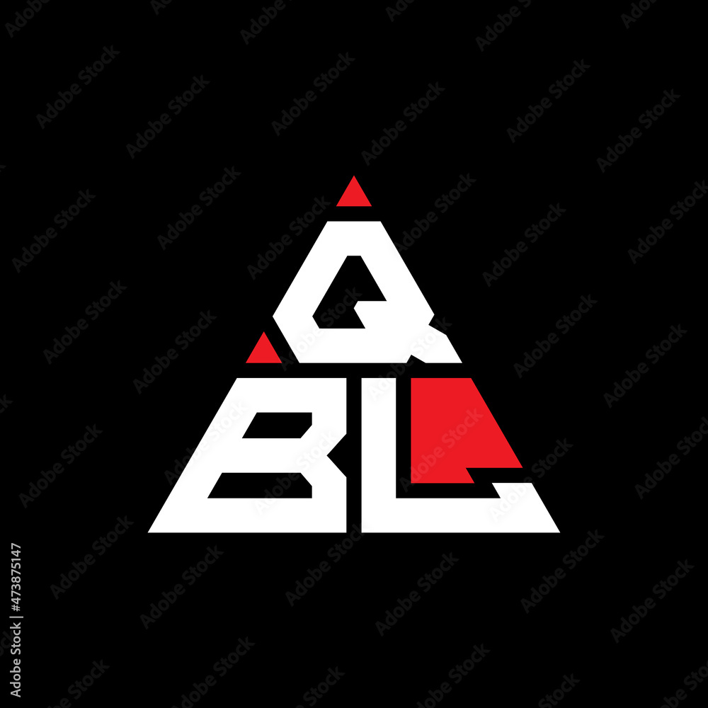 QBL triangle letter logo design with triangle shape. QBL triangle logo ...