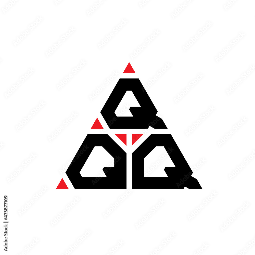 QQQ triangle letter logo design with triangle shape. QQQ triangle logo ...