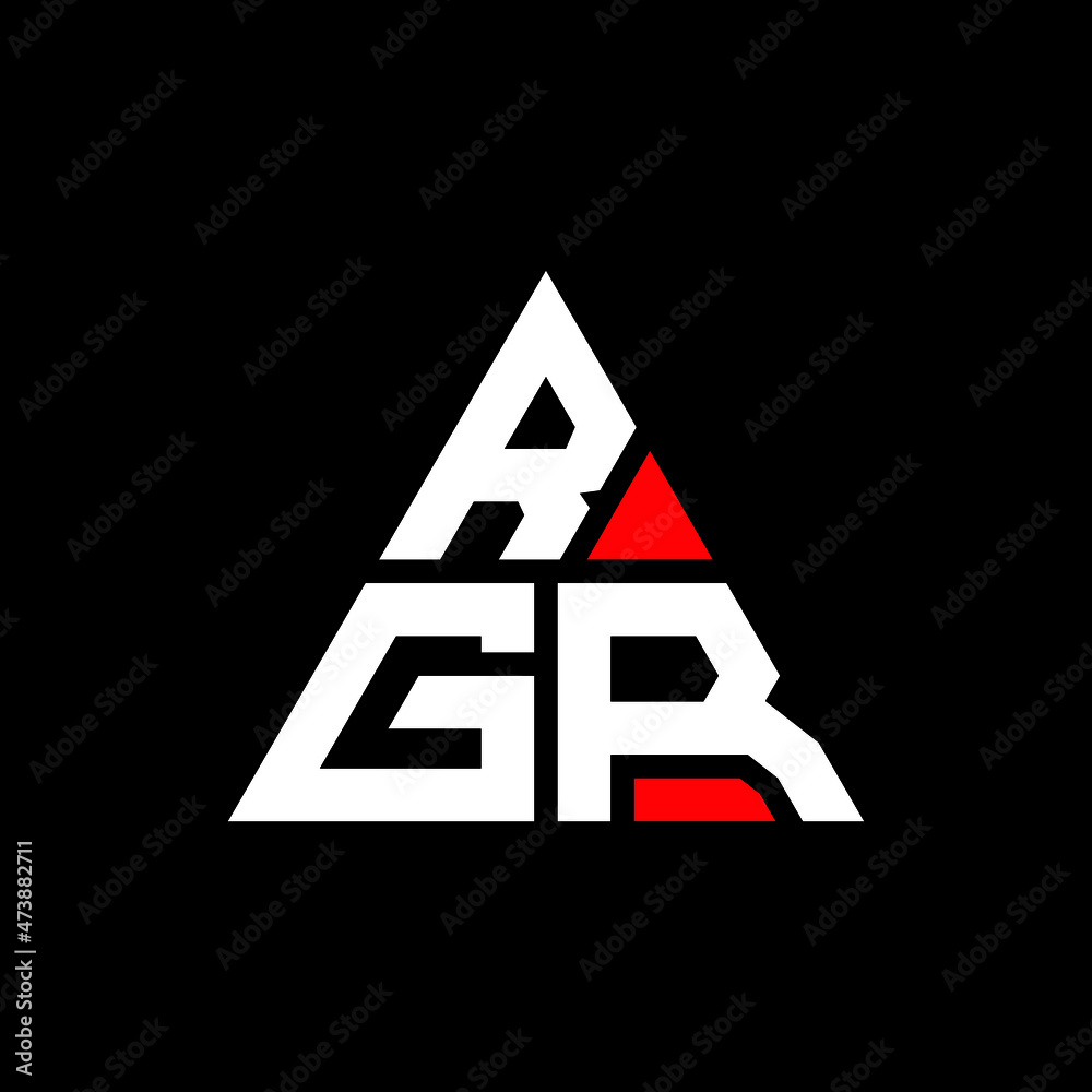 RGR triangle letter logo design with triangle shape. RGR triangle logo ...