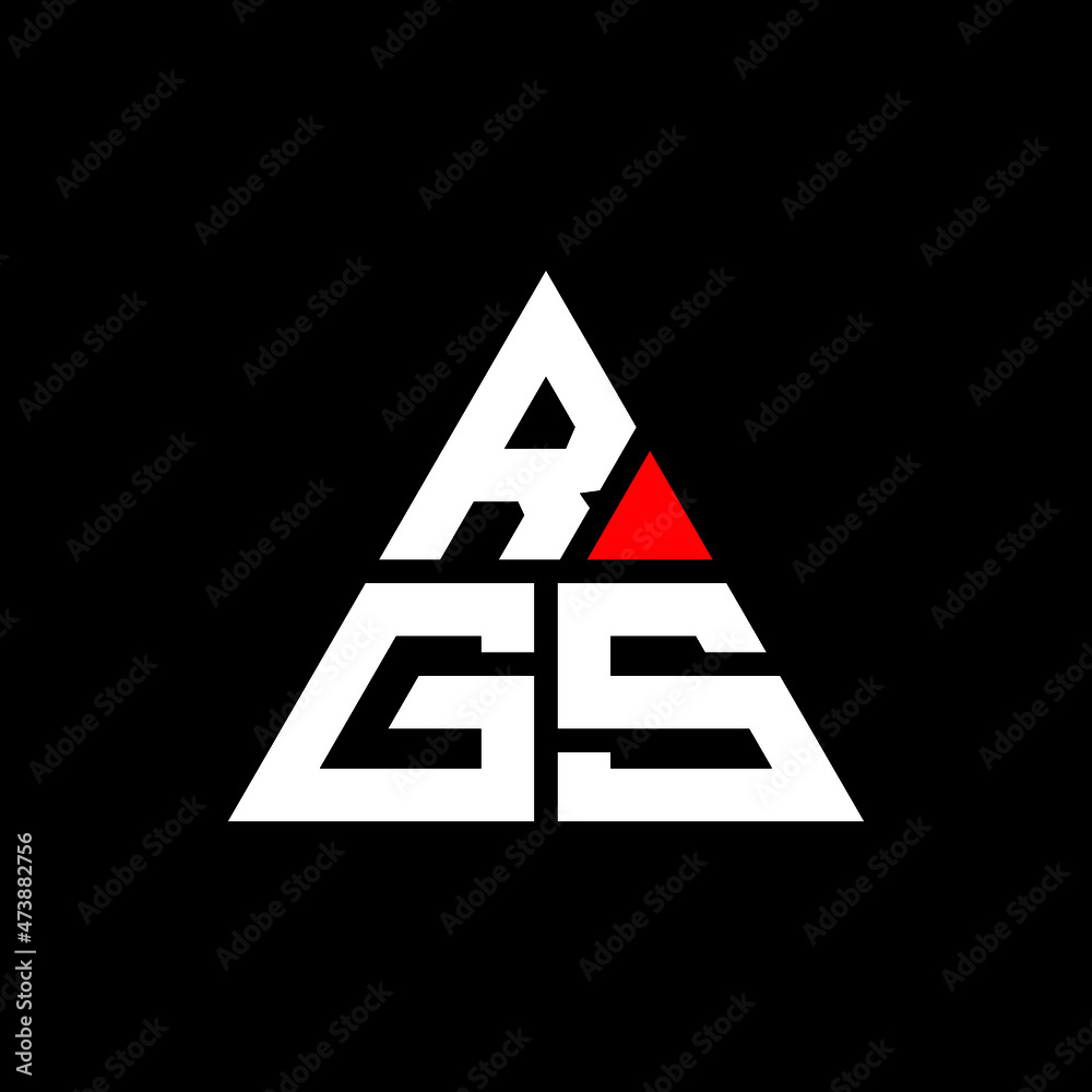 RGS triangle letter logo design with triangle shape. RGS triangle logo ...