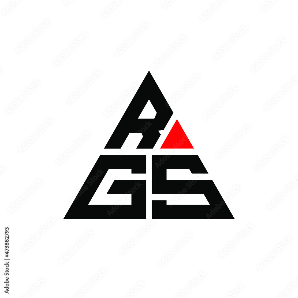 RGS triangle letter logo design with triangle shape. RGS triangle logo ...