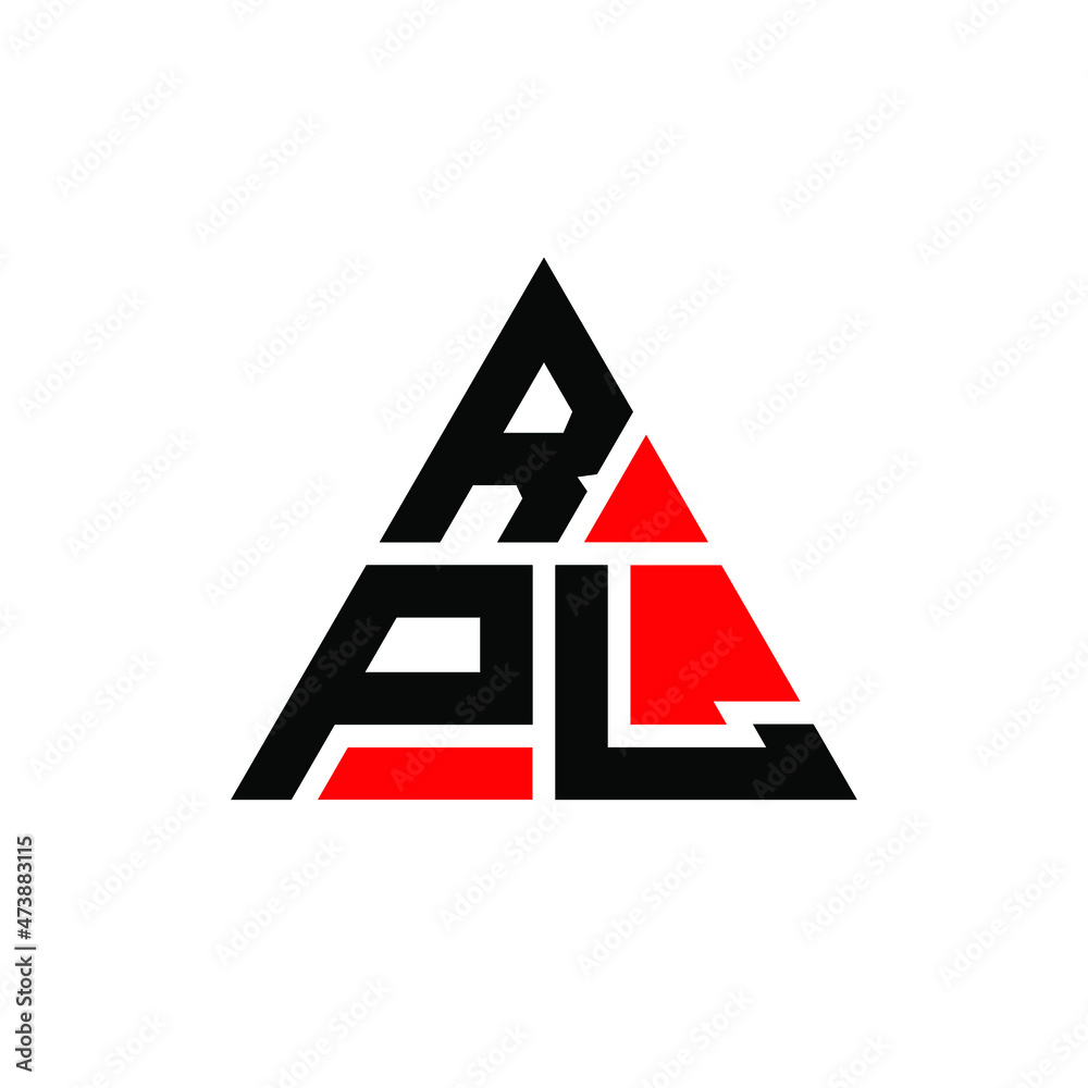 RPL triangle letter logo design with triangle shape. RPL triangle logo ...