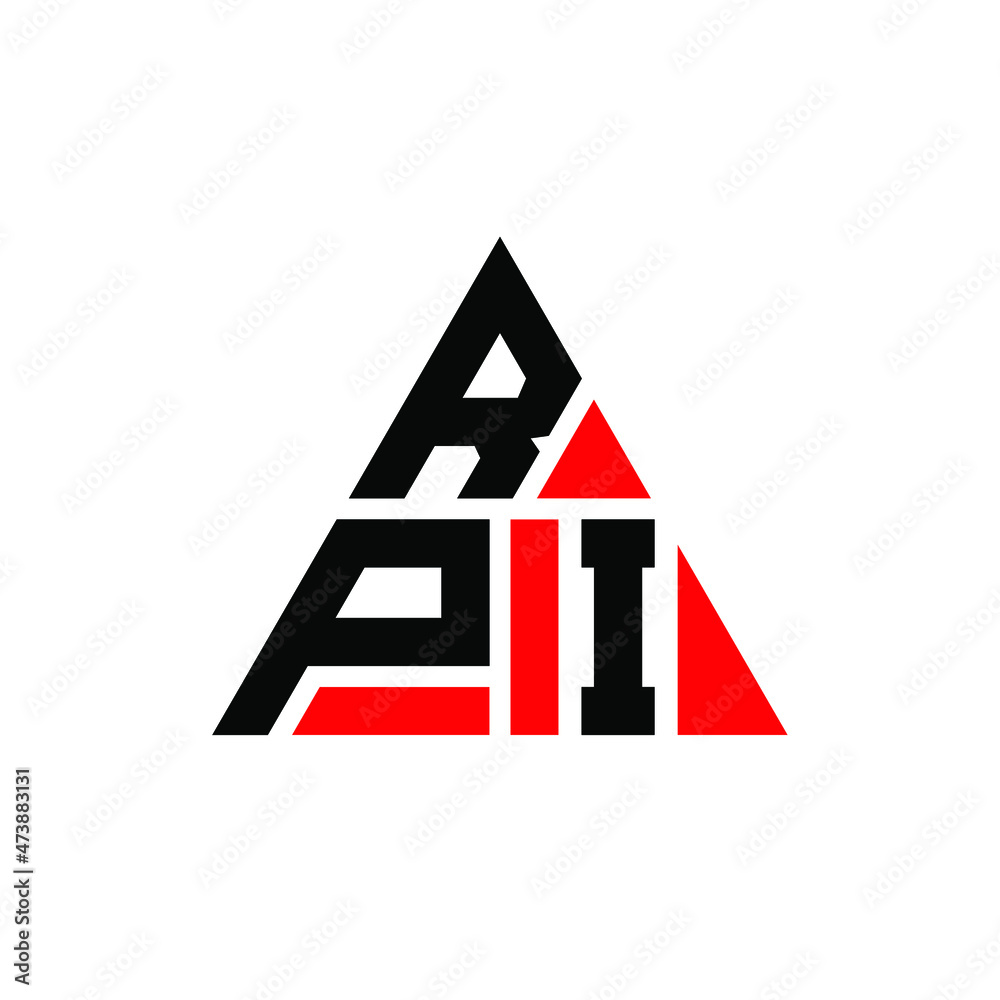 RPI triangle letter logo design with triangle shape. RPI triangle logo ...