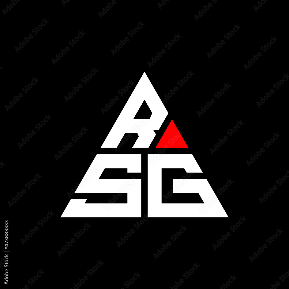 RSG triangle letter logo design with triangle shape. RSG triangle logo ...