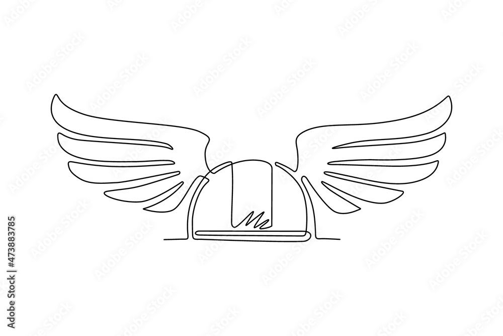 Winged Hat Drawing