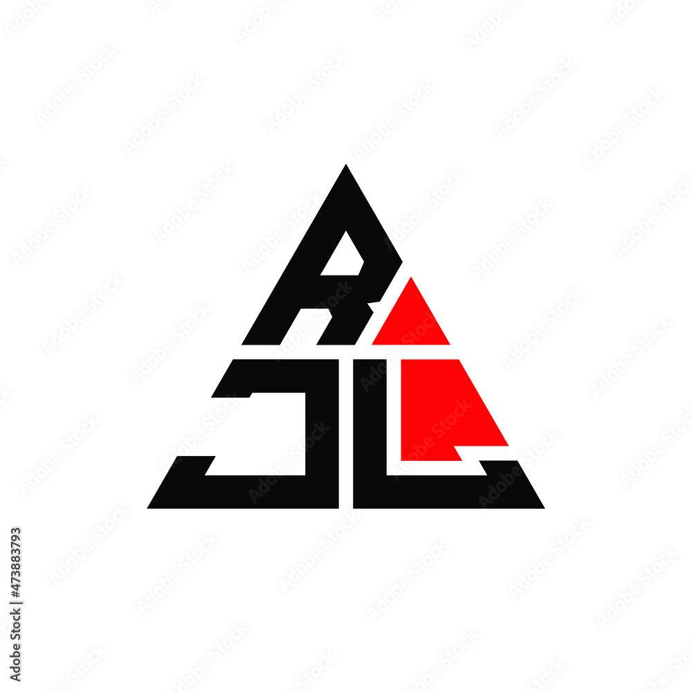 RJM triangle letter logo design with triangle shape. RJM triangle logo ...
