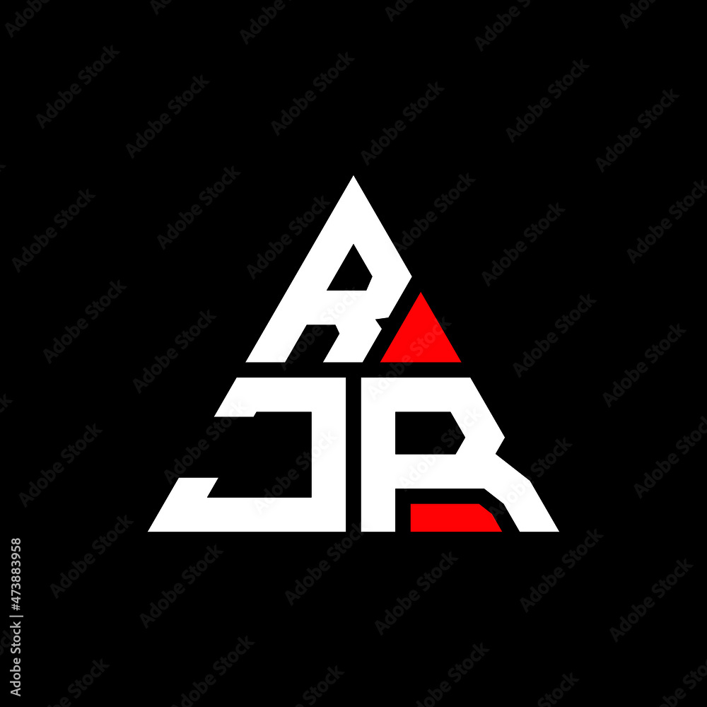 RJR triangle letter logo design with triangle shape. RJR triangle logo ...