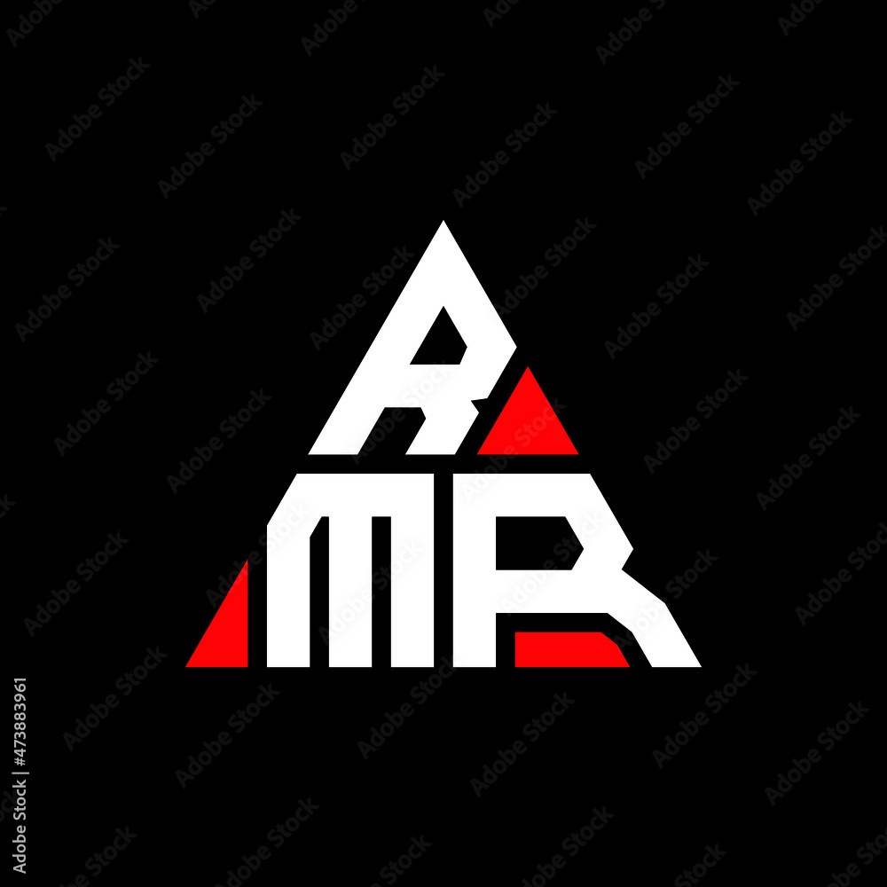 RMR triangle letter logo design with triangle shape. RMR triangle logo ...