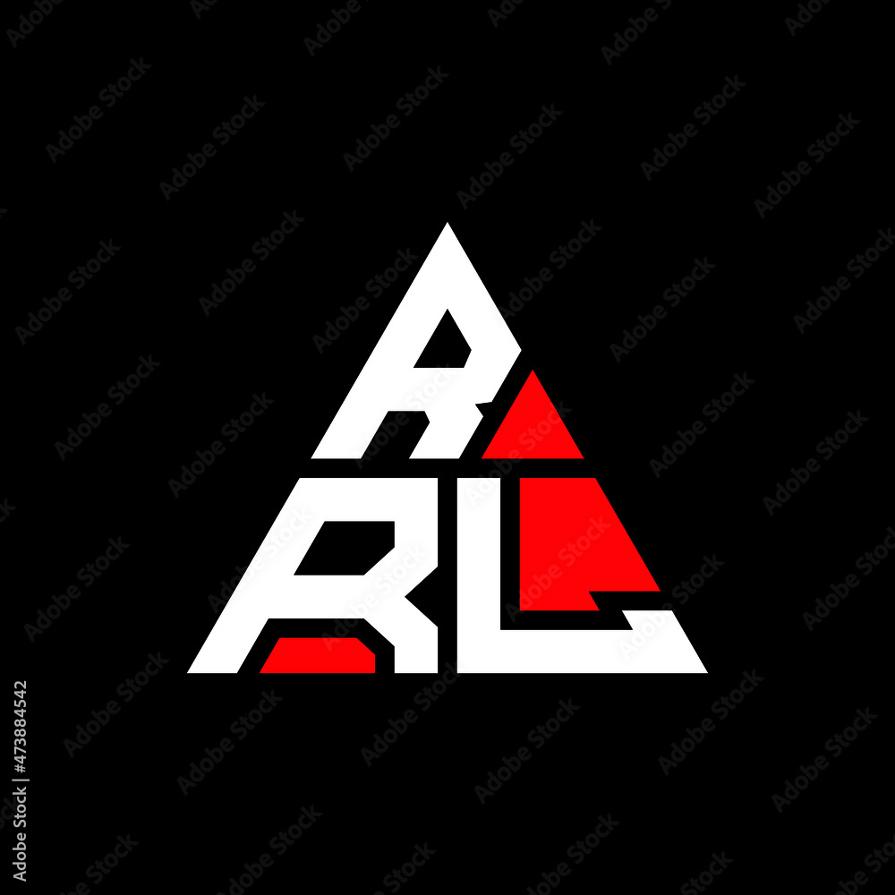 RRL triangle letter logo design with triangle shape. RRL triangle logo ...