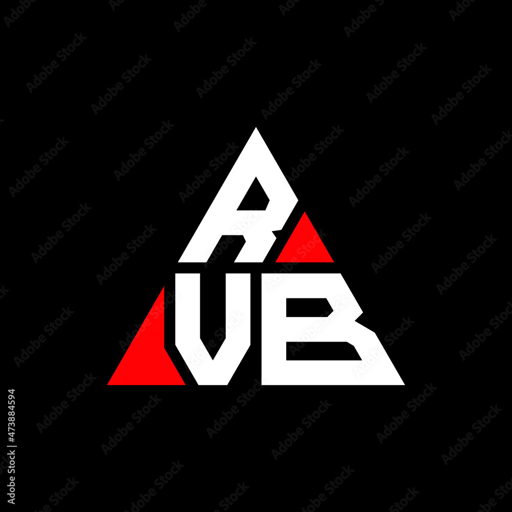 RVB triangle letter logo design with triangle shape. RVB triangle logo ...