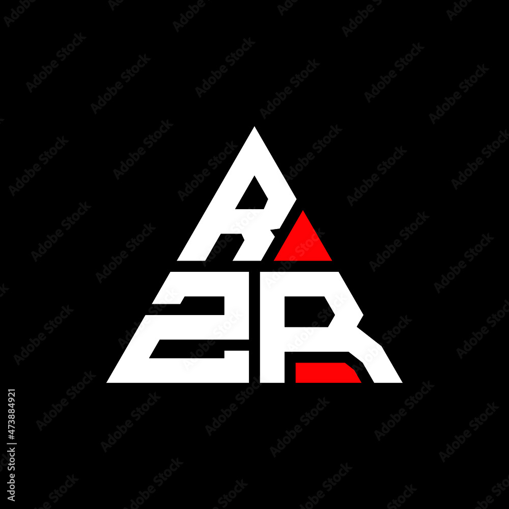 RZR triangle letter logo design with triangle shape. RZR triangle logo ...