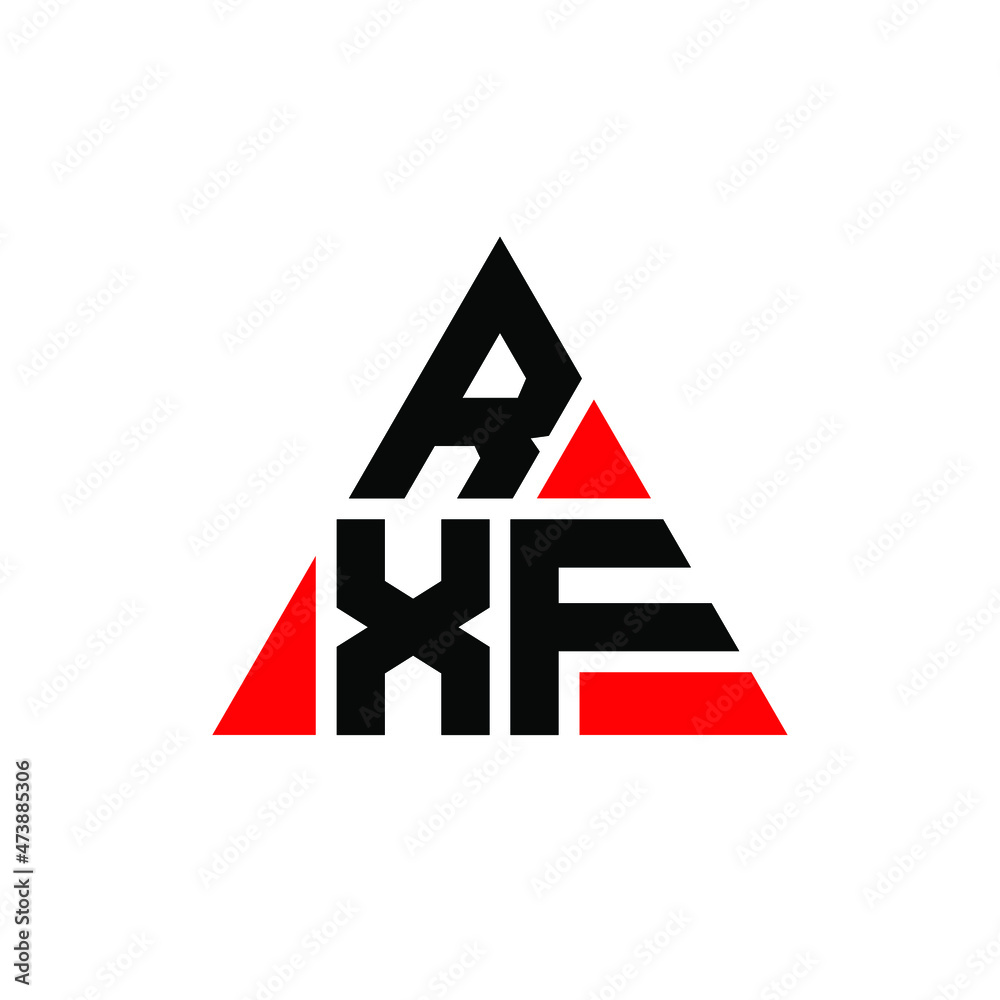 Vektorová grafika „RXF triangle letter logo design with triangle shape ...