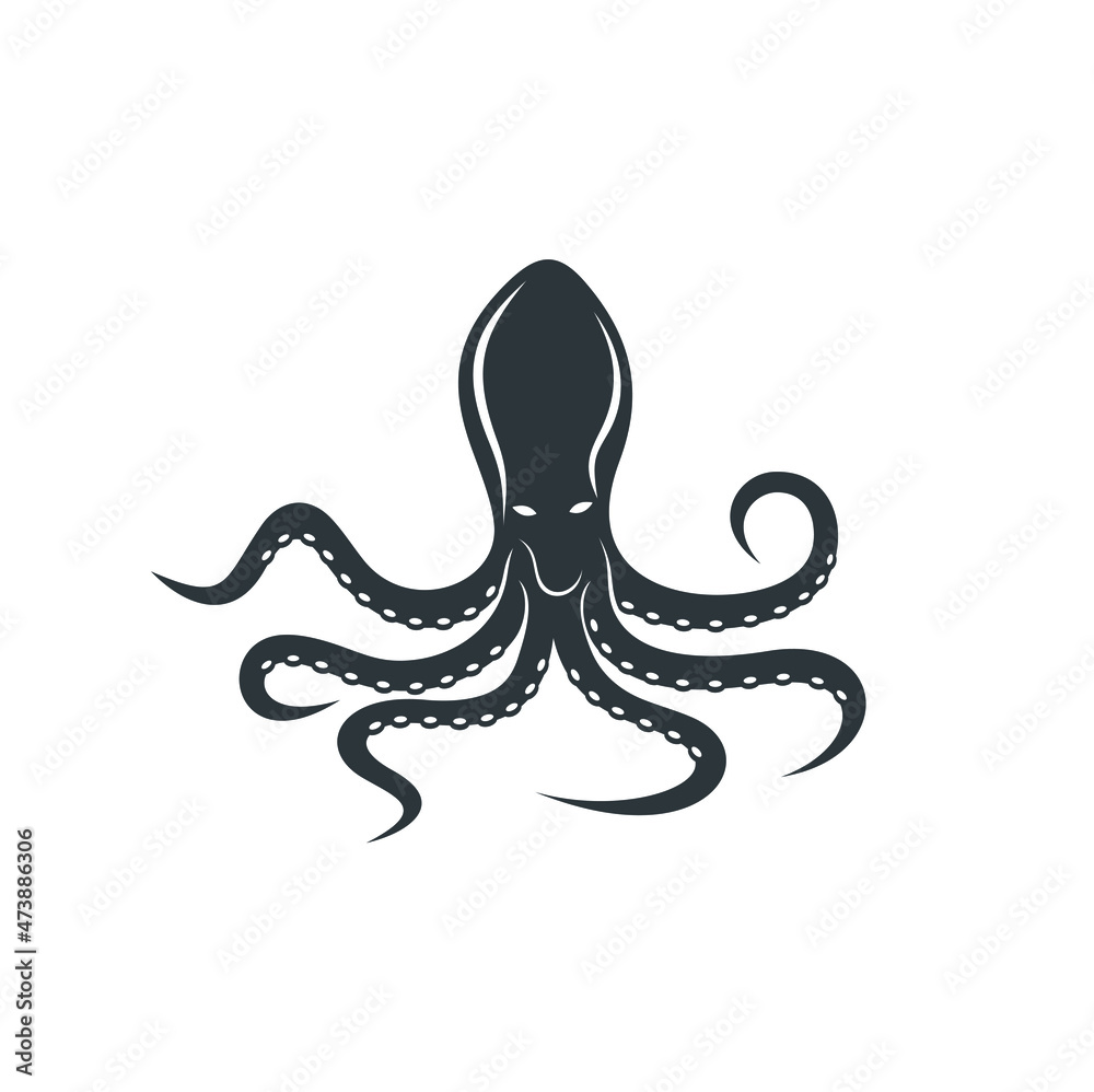 illustration of octopus, vector art. Stock Vector | Adobe Stock