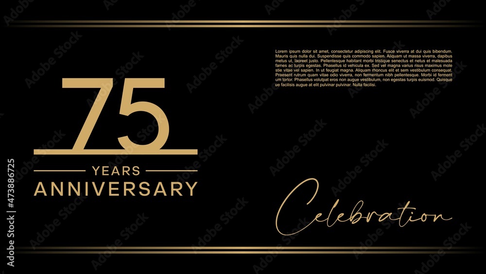 75th anniversary logo. Golden anniversary celebration logo design for ...