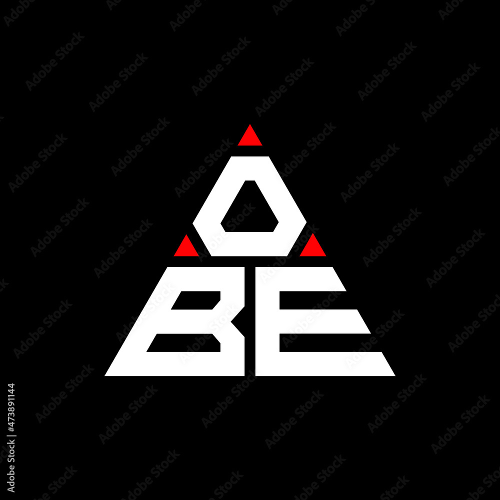 OBE triangle letter logo design with triangle shape. OBE triangle logo ...