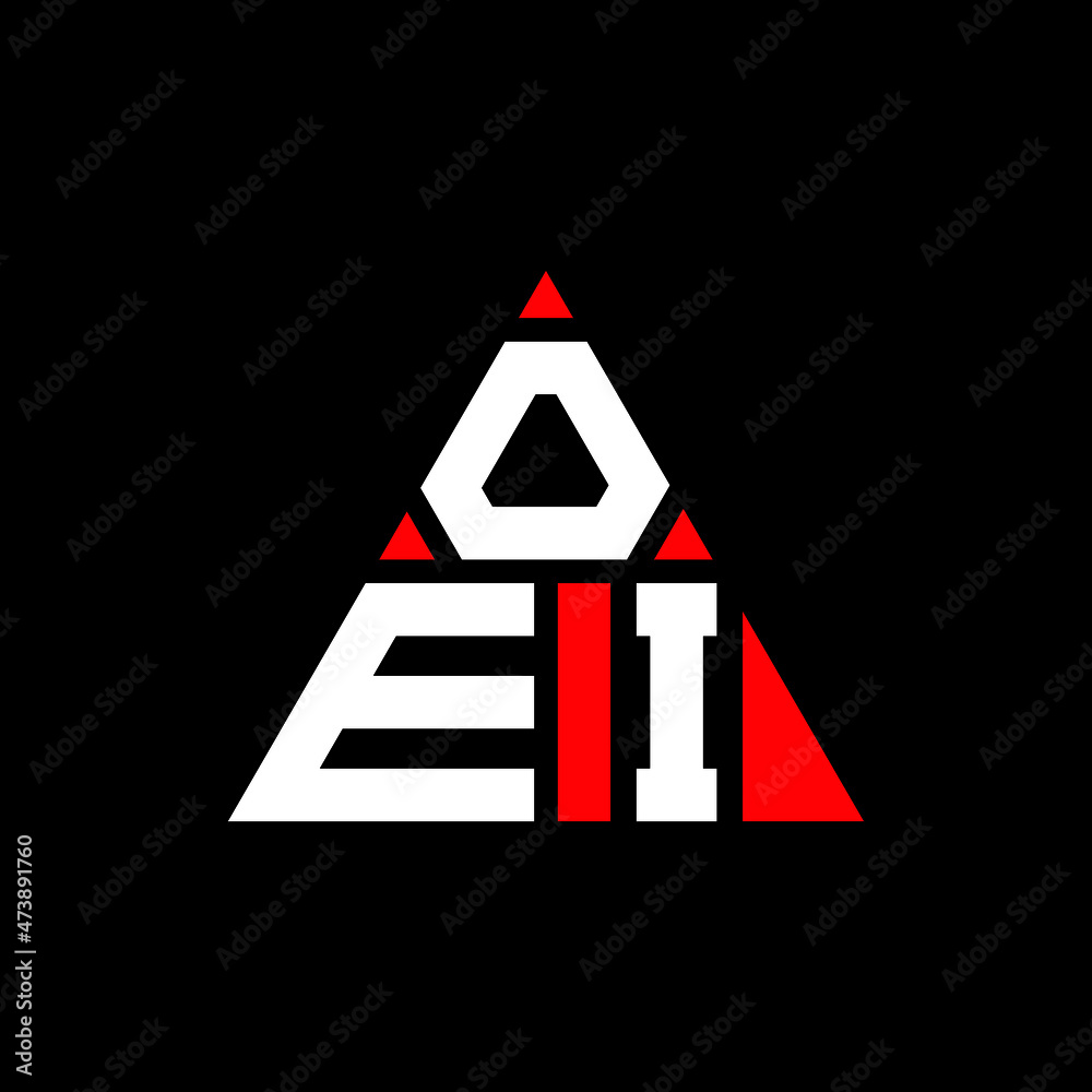 OEI triangle letter logo design with triangle shape. OEI triangle logo ...