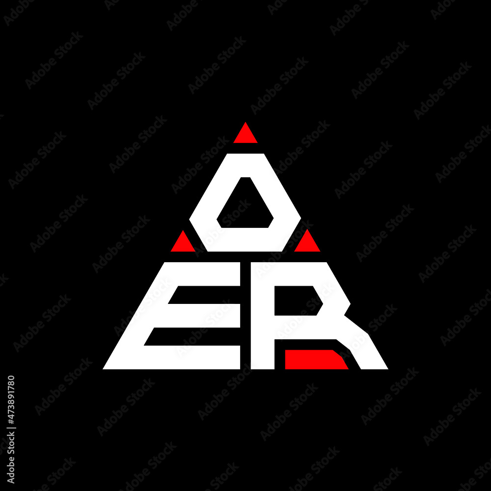 OER triangle letter logo design with triangle shape. OER triangle logo ...