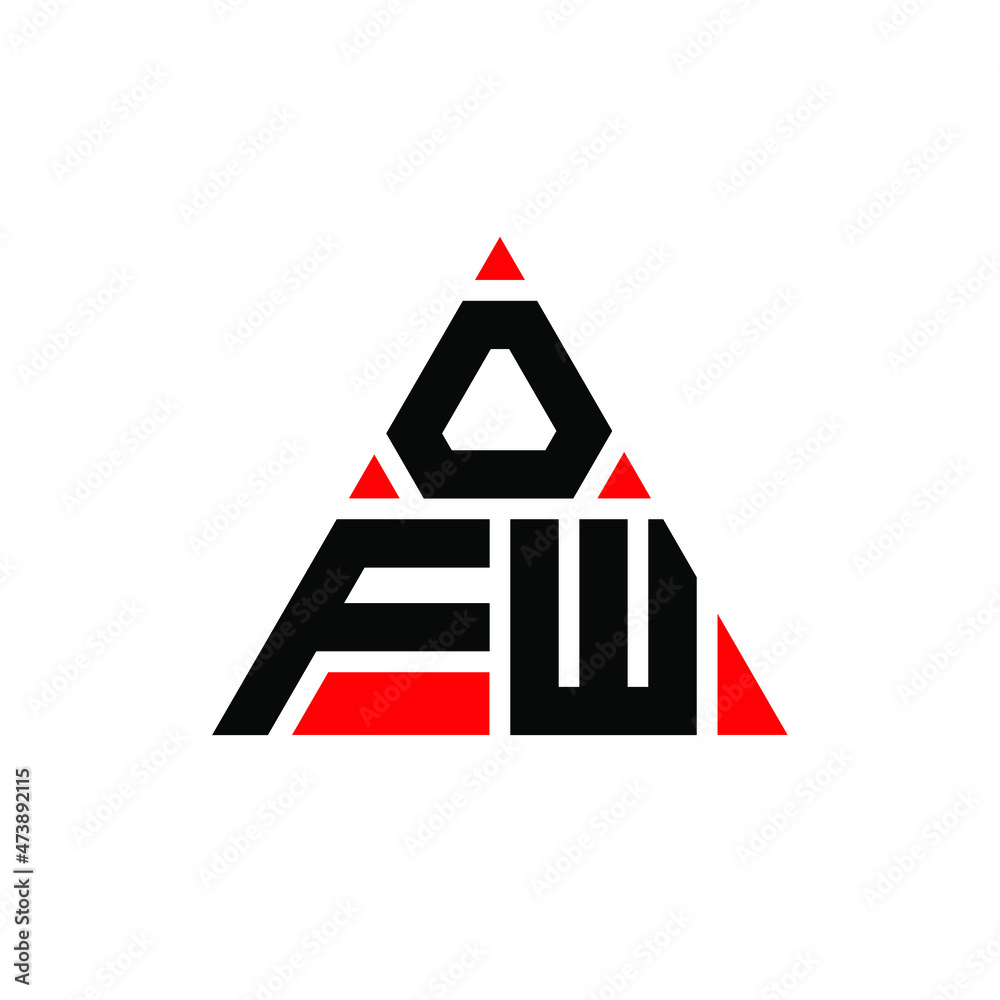 OFW triangle letter logo design with triangle shape. OFW triangle logo ...