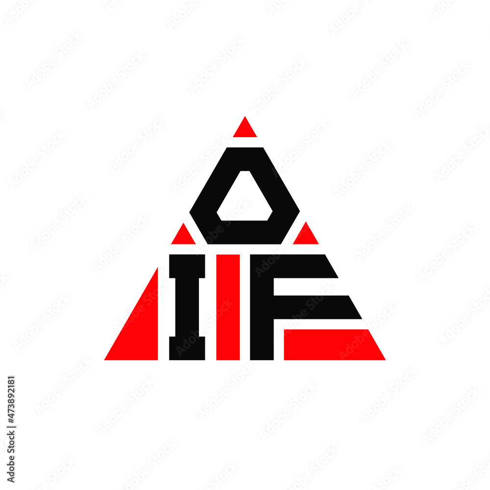 OIF triangle letter logo design with triangle shape. OIF triangle logo ...