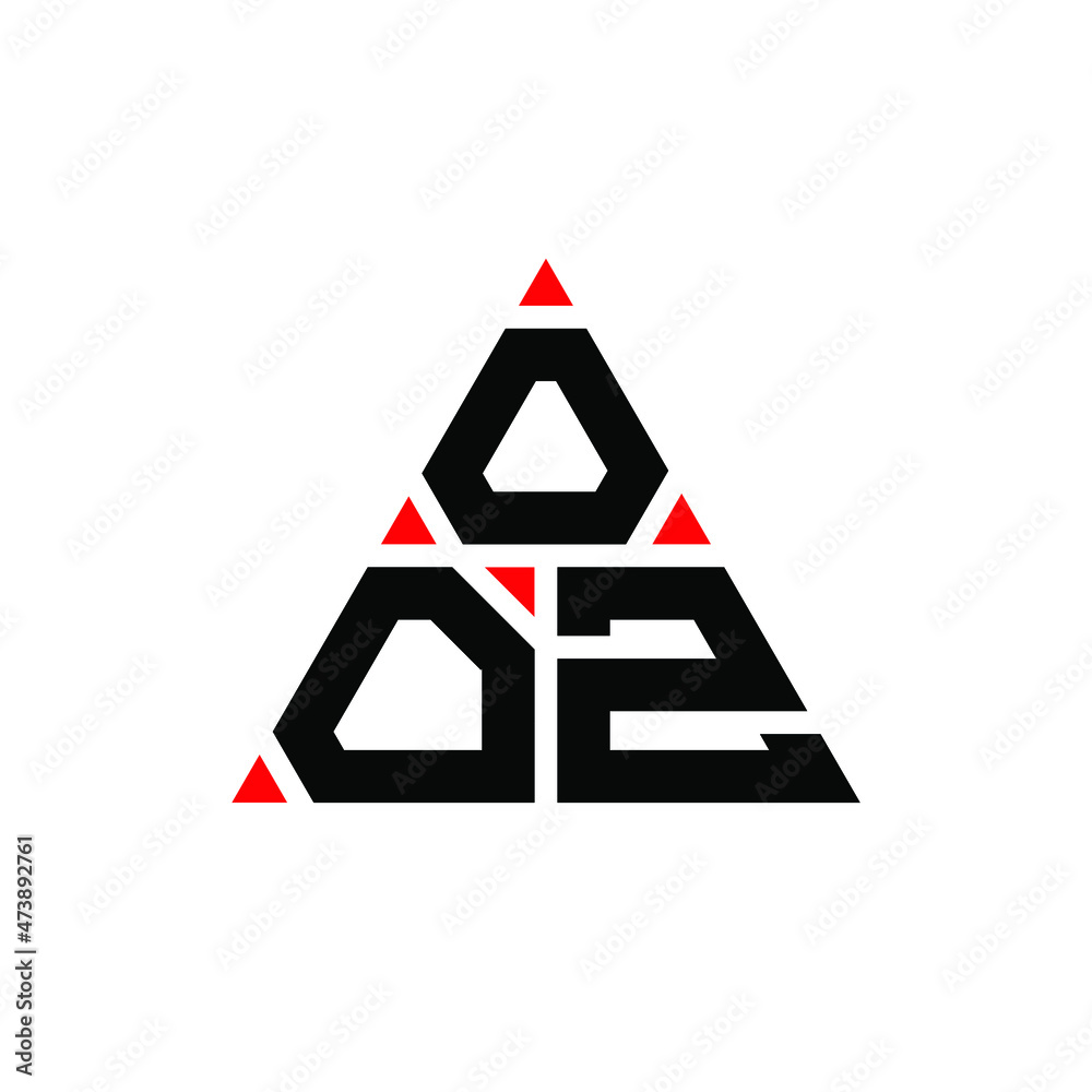 OOZ triangle letter logo design with triangle shape. OOZ triangle logo ...