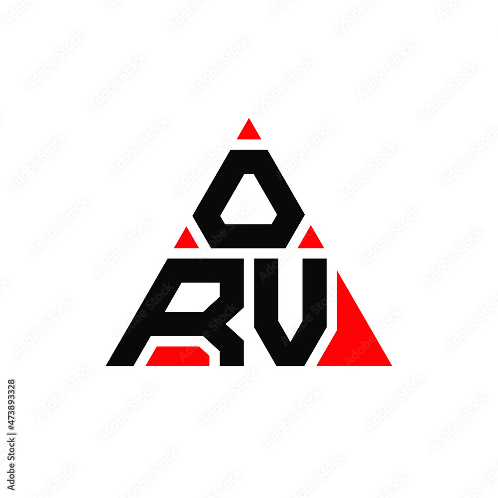 ORV triangle letter logo design with triangle shape. ORV triangle logo ...