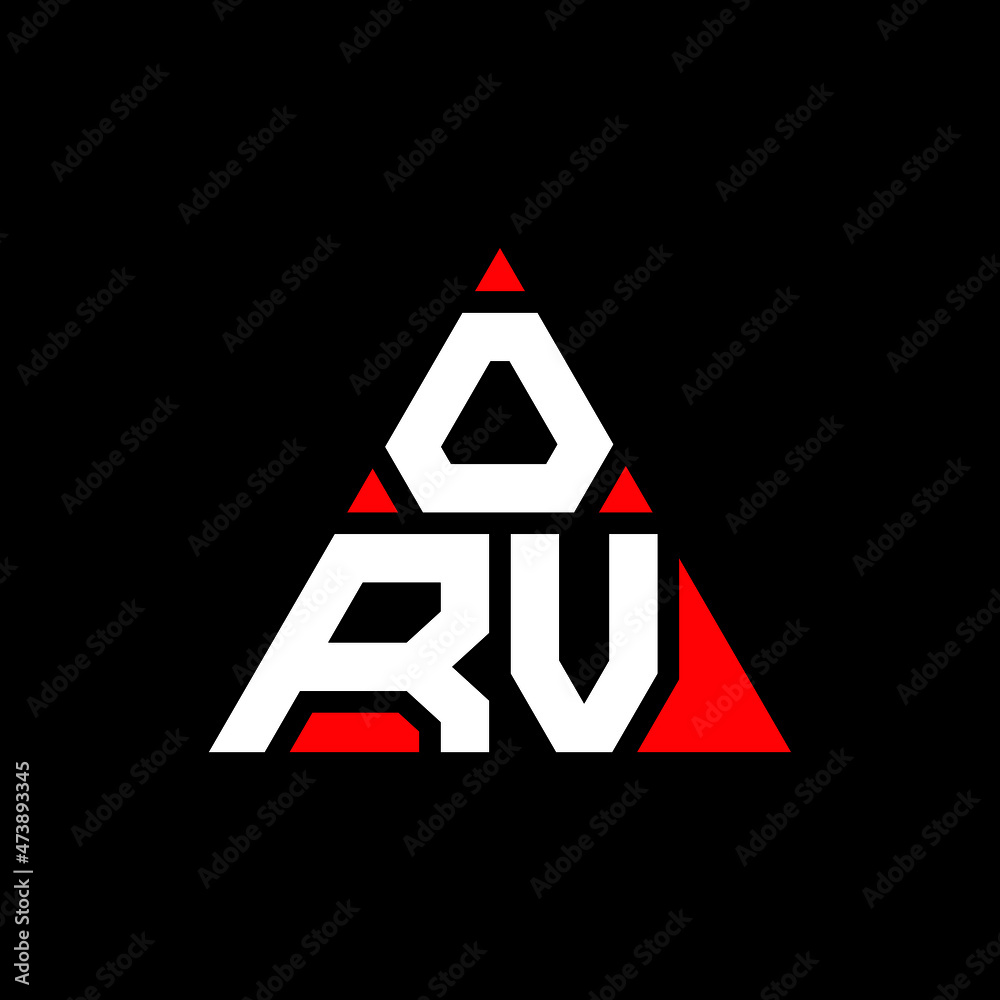 ORV triangle letter logo design with triangle shape. ORV triangle logo ...