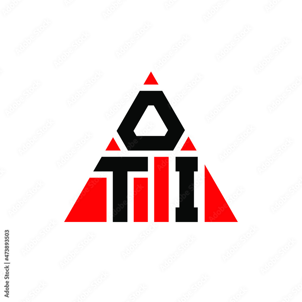 OTI triangle letter logo design with triangle shape. OTI triangle logo ...