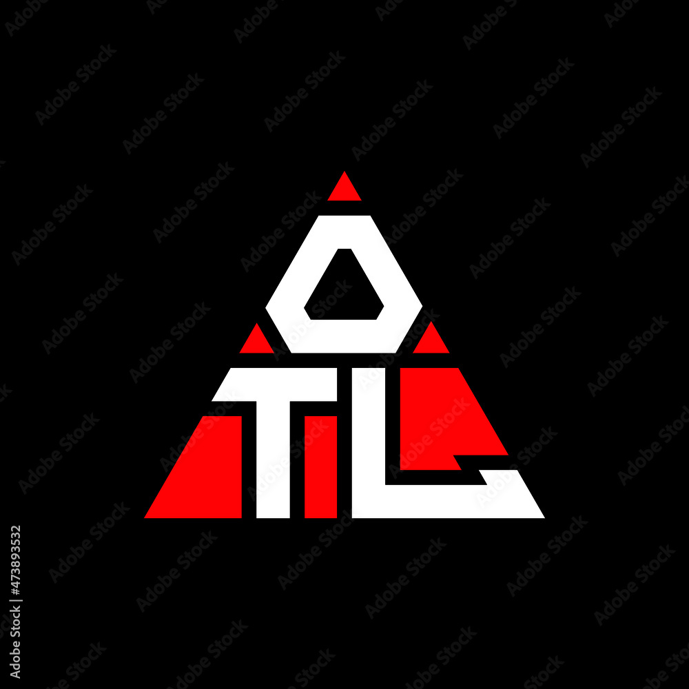 OTL triangle letter logo design with triangle shape. OTL triangle logo ...