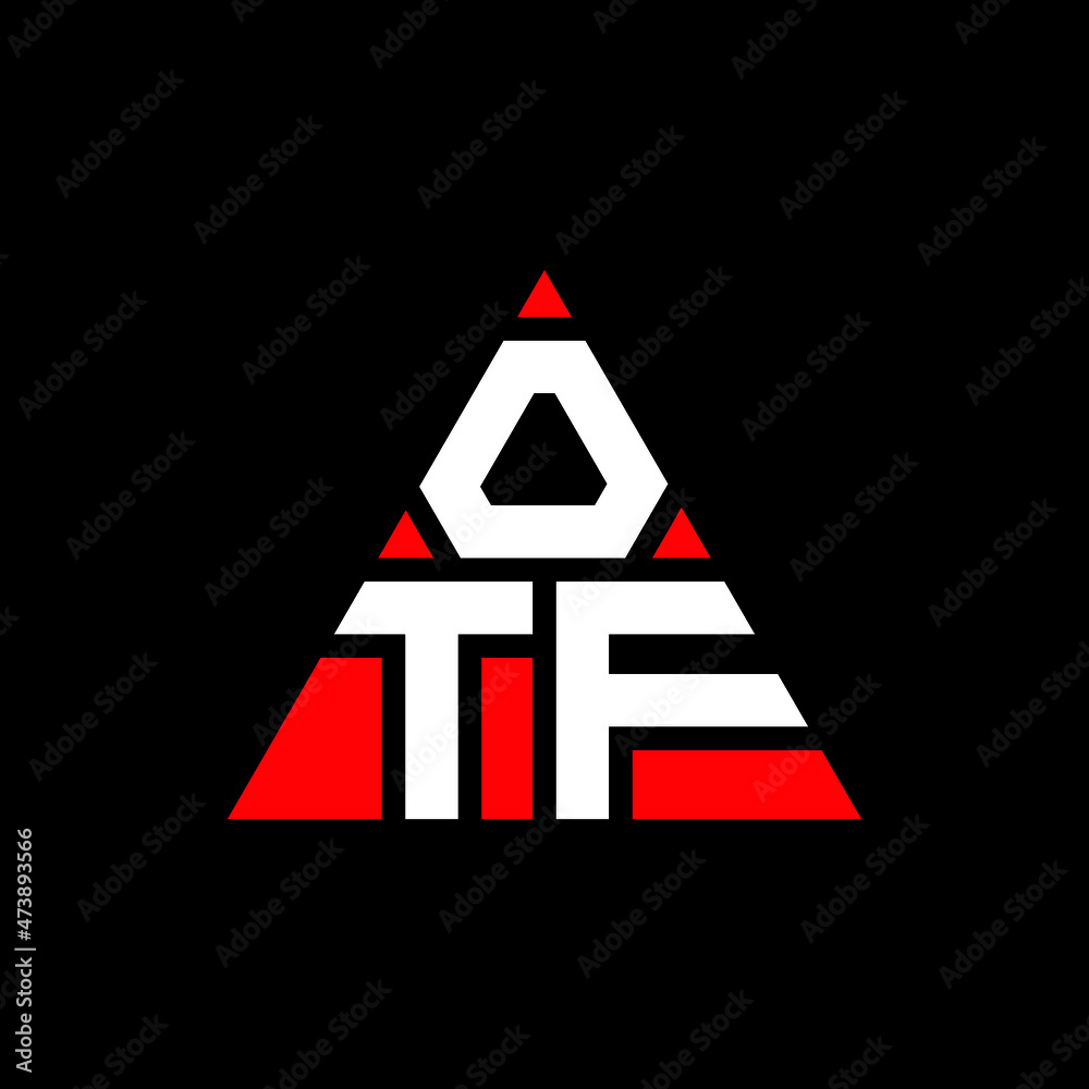 OTf triangle letter logo design with triangle shape. OTf triangle logo ...