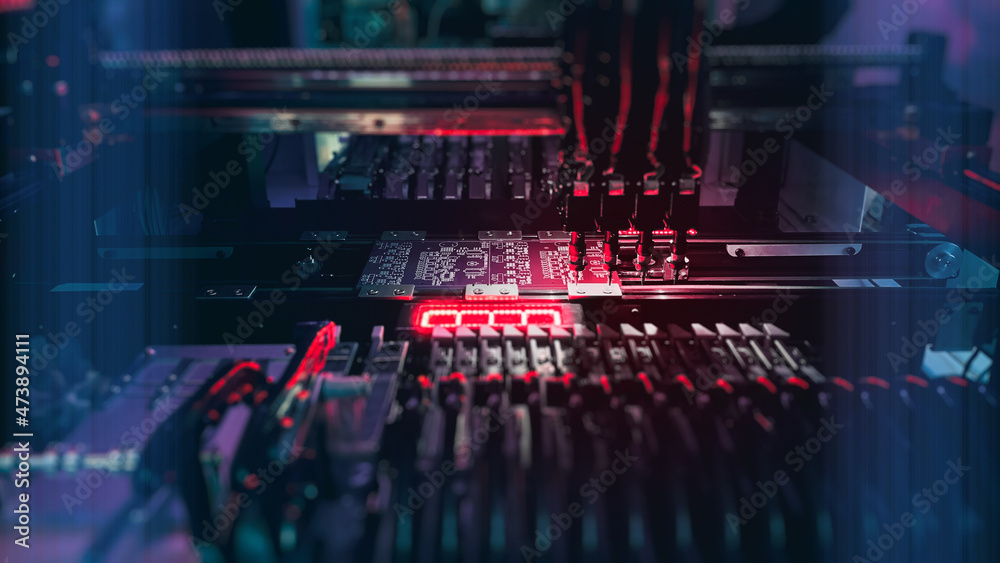 Ai SMT New Neural Generation Computer Chips Concept: Production of high ...