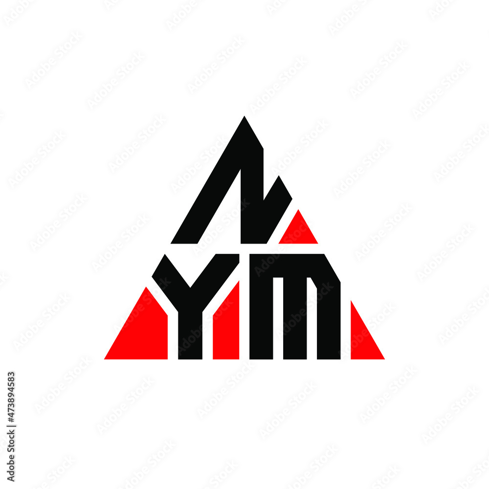 NYM triangle letter logo design with triangle shape. NYM triangle logo ...
