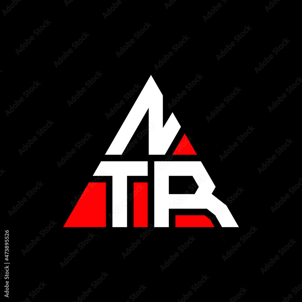 NTR triangle letter logo design with triangle shape. NTR triangle logo ...