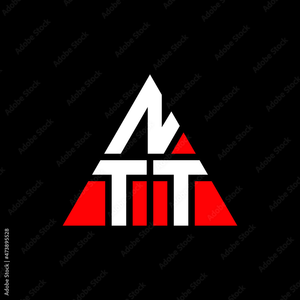 NTT triangle letter logo design with triangle shape. NTT triangle logo ...