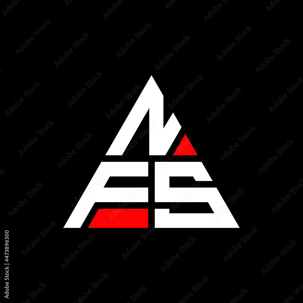 NFS triangle letter logo design with triangle shape. NFS triangle logo ...